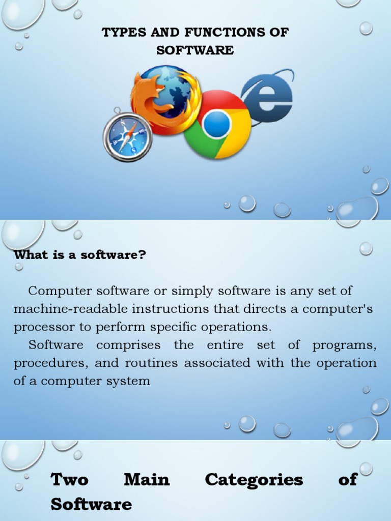Classification and Functions of Core Software Types | PDF | Computer ...