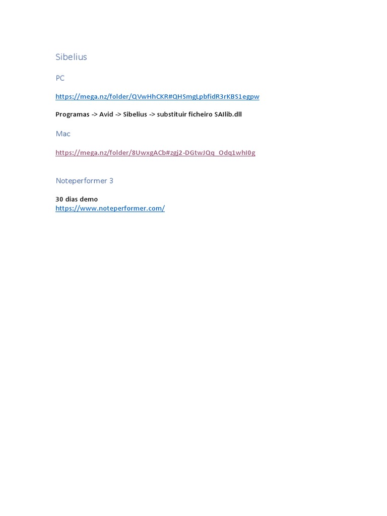 Sibelius - Software | PDF