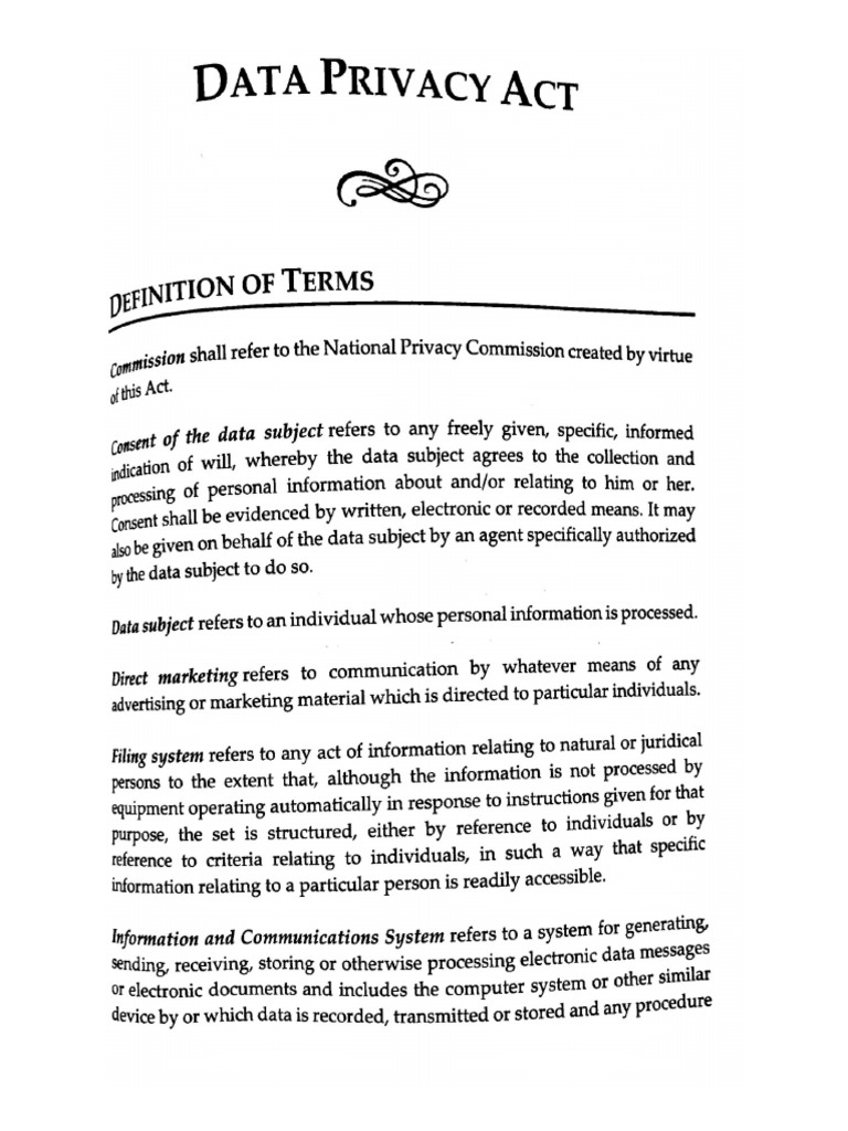 Data Privacy Act | PDF