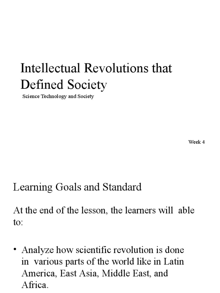 Week 4 - Intellectual Revolution | PDF | Maya Civilization | Science