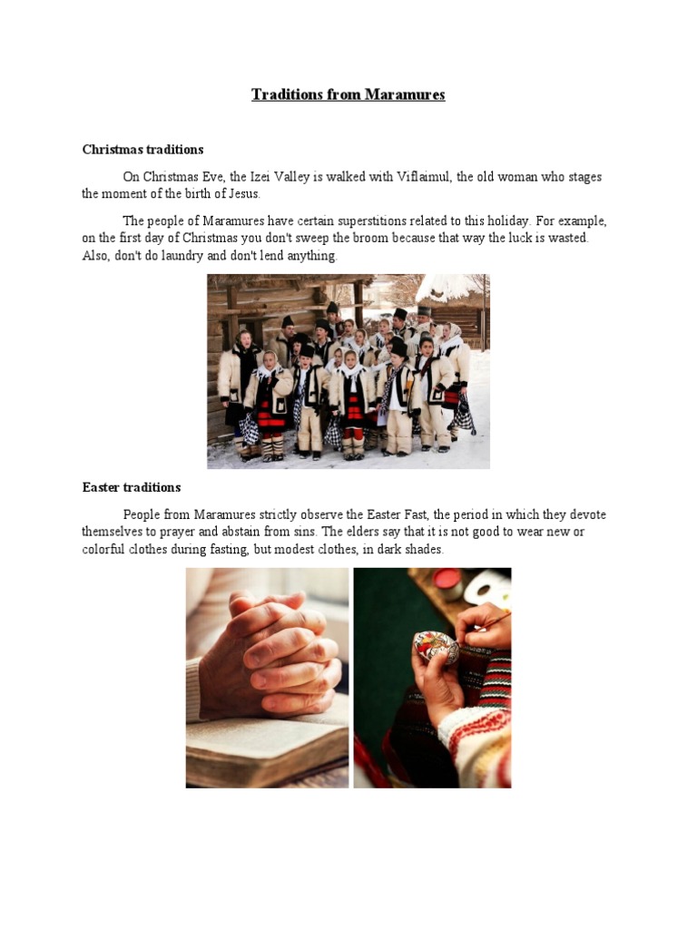 Traditii Si Obiceiuri Din Maramures | PDF