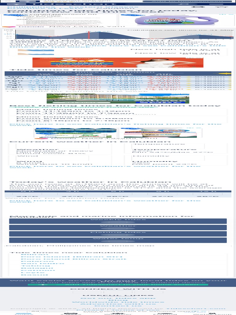 Calubian's Tide Times, Tides For Fishing, High Tide and Low Tide Tables - Province of Leyte ...