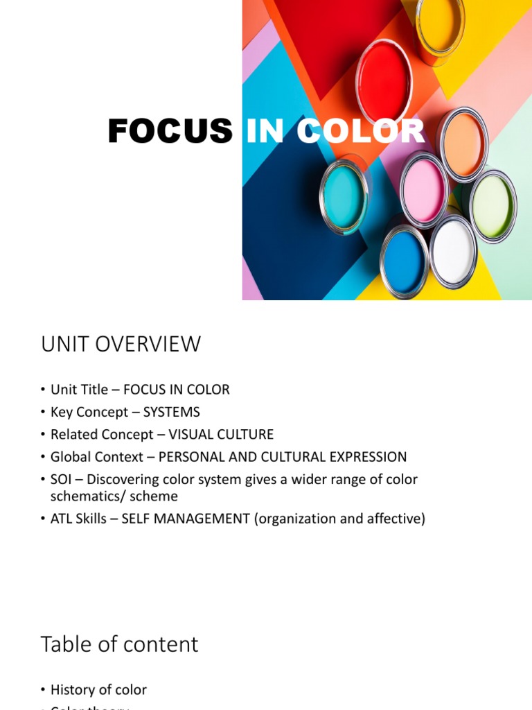 Focus in Color | PDF | Color | Visual Perception