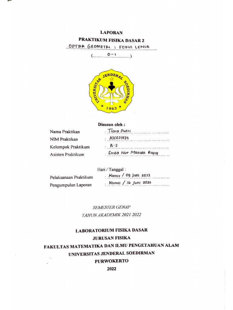 Laprak O1 Tiara Putri K1C021035 A-2 | PDF