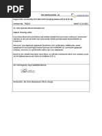 Security Cheque Submission Letter | PDF