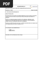 Security Cheque Submission Letter | PDF