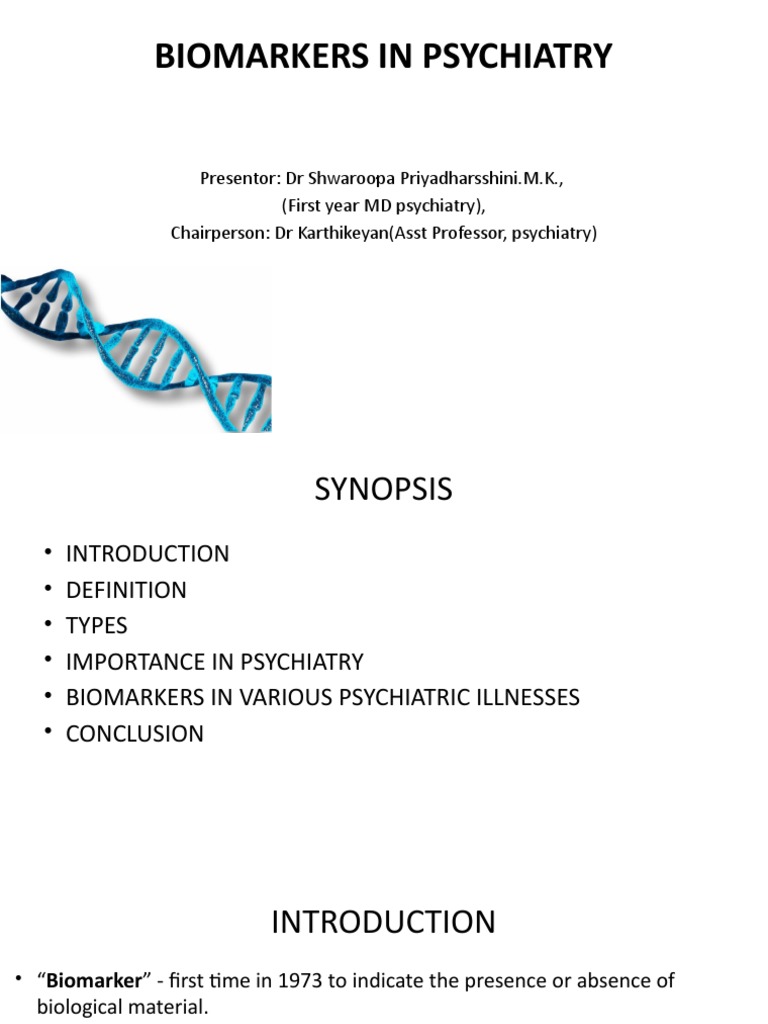 Biomarkers in PSY Final | PDF | Schizophrenia | Psychiatry