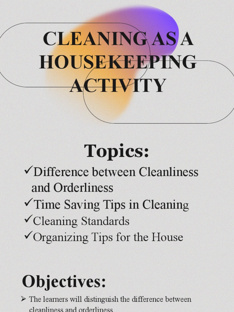 TLE 7 Cleaning As A Housekeeping Activity 2 1 | PDF