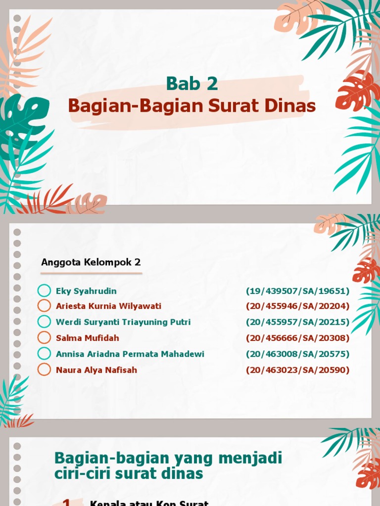 Bagian-Bagian Surat Dinas | PDF