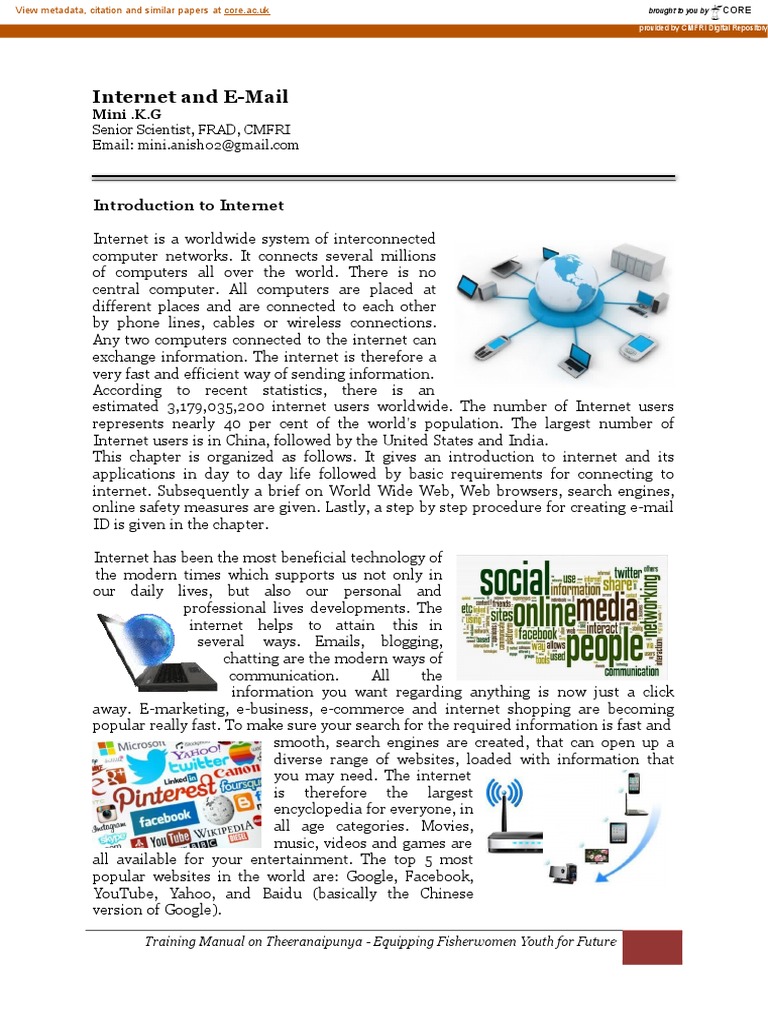 Internet and Email | Download Free PDF | World Wide Web | Internet & Web