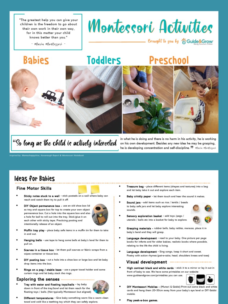 Montessori Activity List | PDF