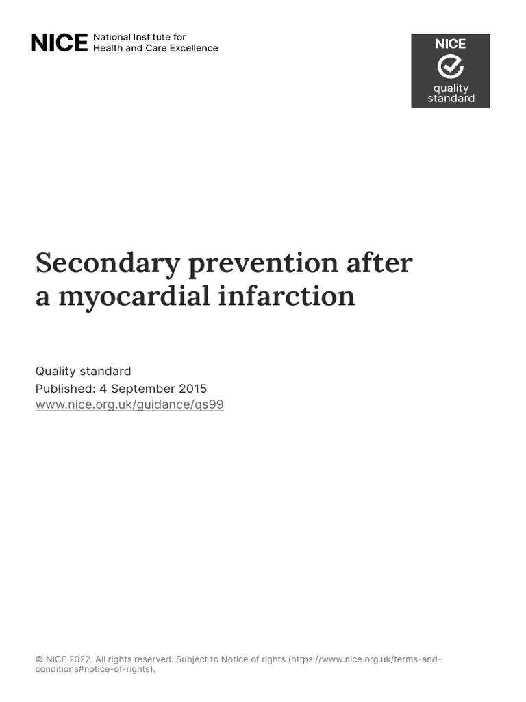 Secondary Prevention After A Myocardial Infarction PDF 2098977438661 ...