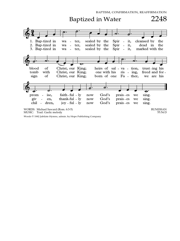 Baptized in Water | PDF