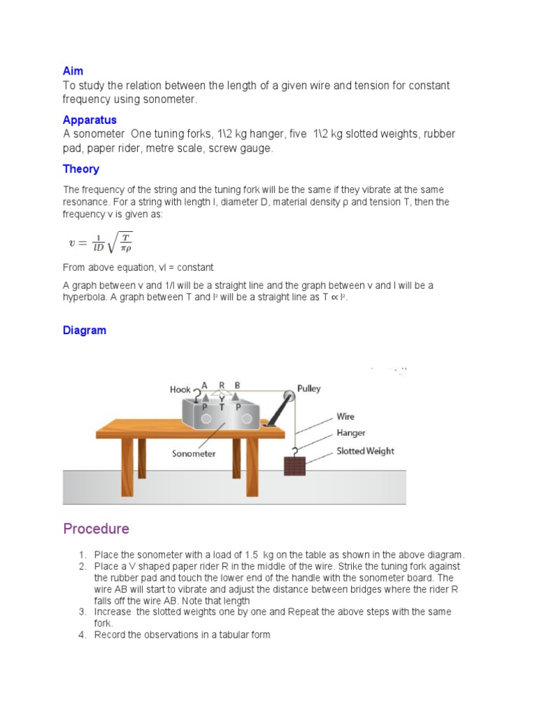 Class XI Sonometer | PDF