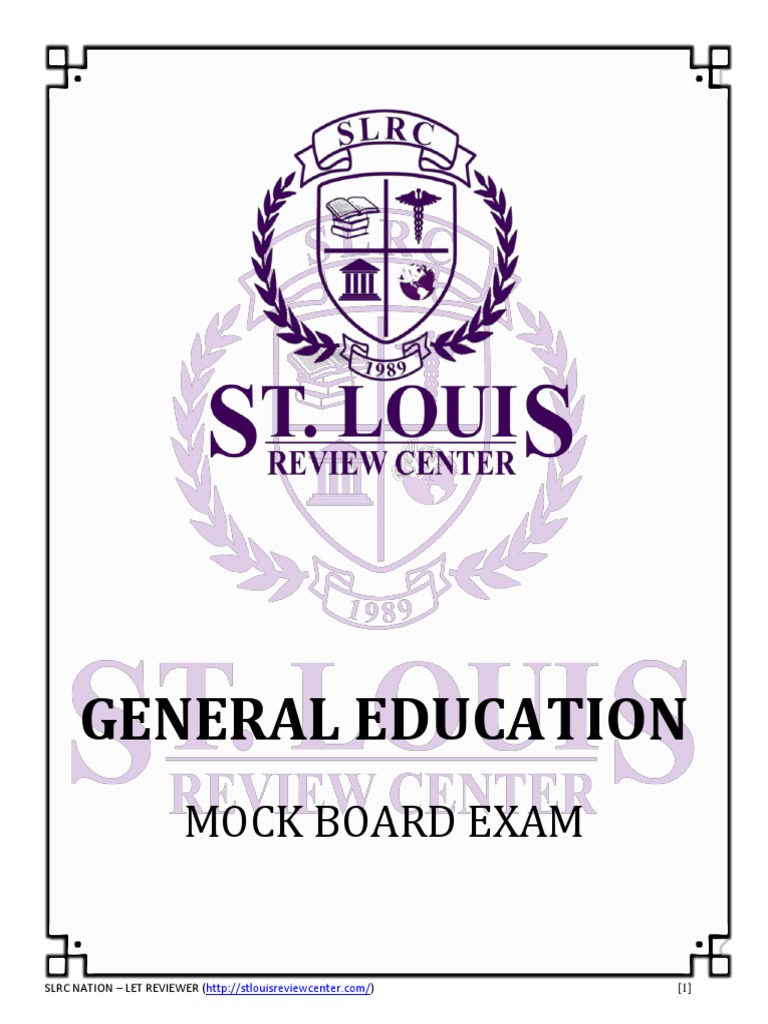 Mock Board 1 Gen - Ed. With Answer Key | PDF | Organisms