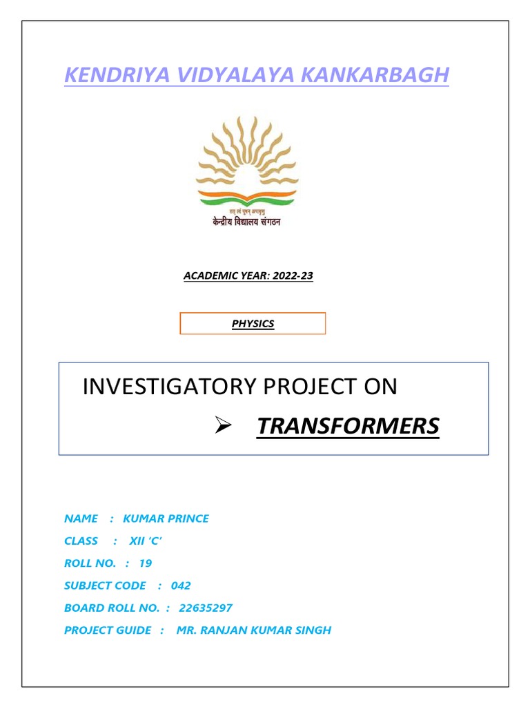 Kendriya Vidyalaya Kankarbagh | PDF