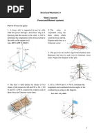 Engineering Statics Exercises | PDF | Force | Mechanics