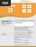 Seamo Past Paper B 2019 | PDF | Area | Geometry
