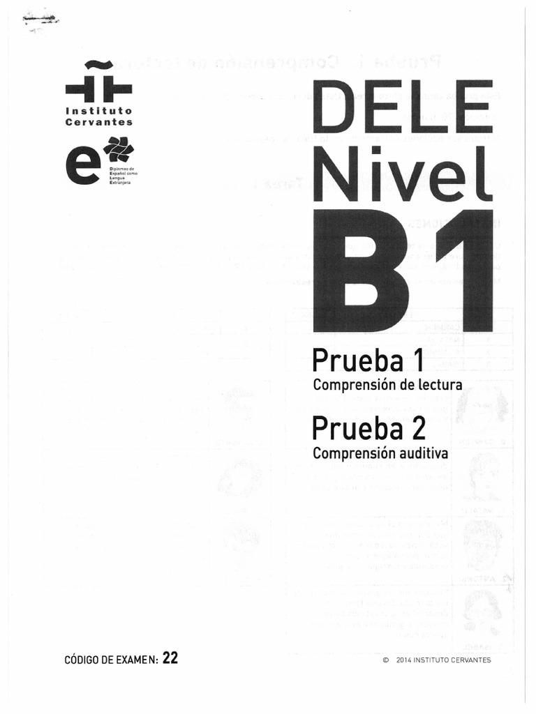 Dele B1 Cod. 22 - 2014 | PDF