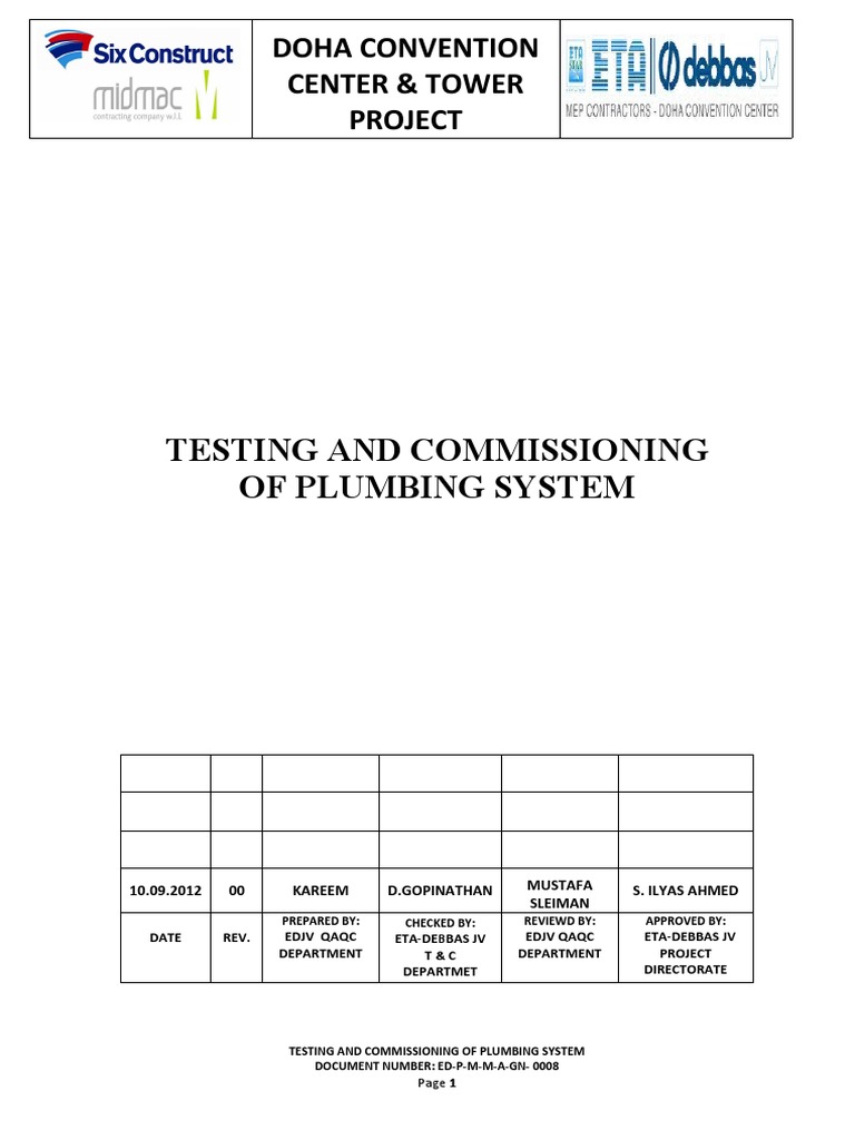 DCC T&C Ms-Plumbing | PDF | Pump | Valve