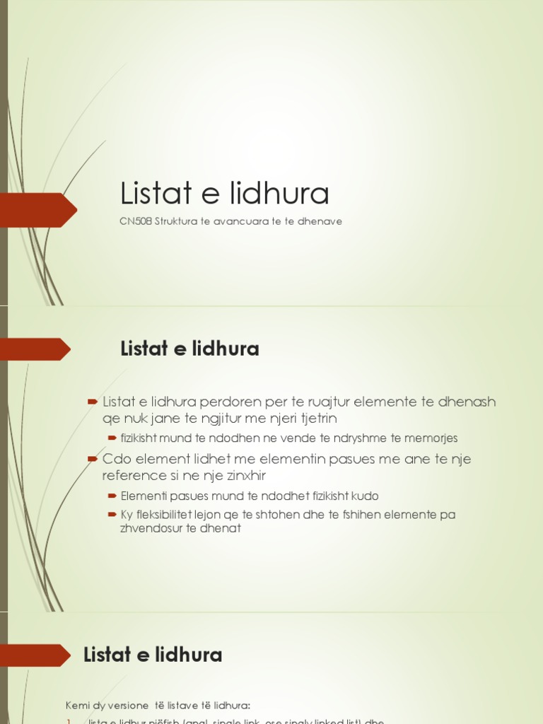 Listat e Lidhura | PDF
