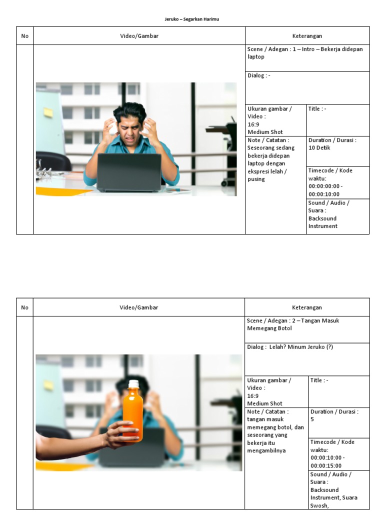 Storyboard Jeruko | PDF