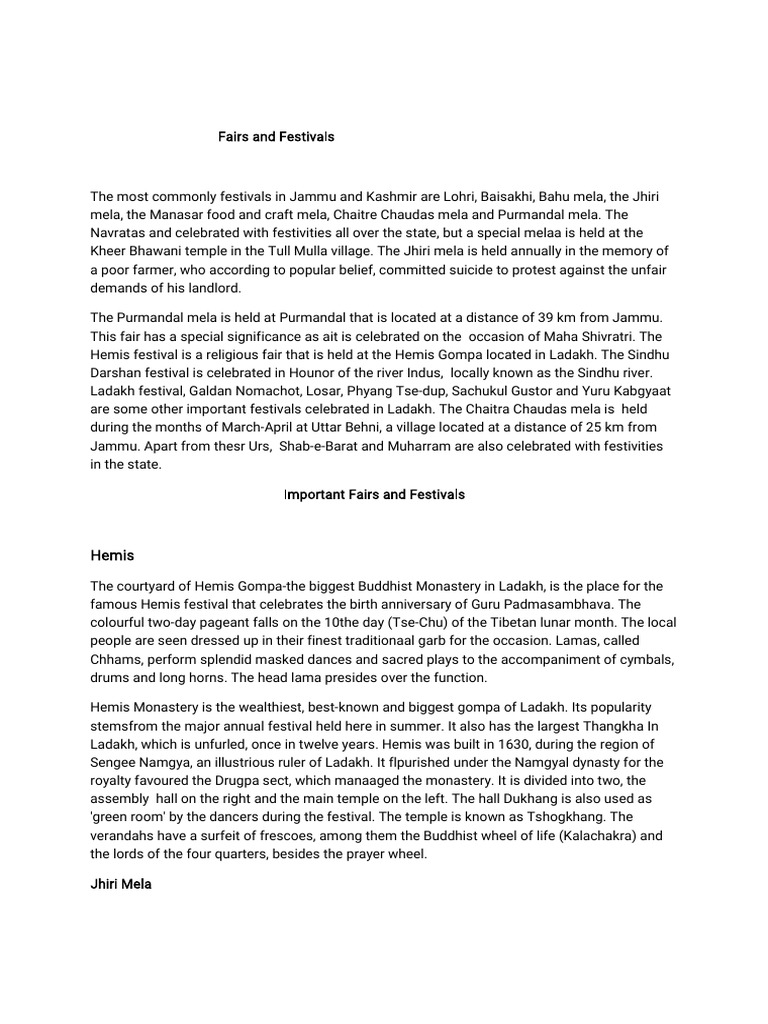 Fairs and Festivals | PDF