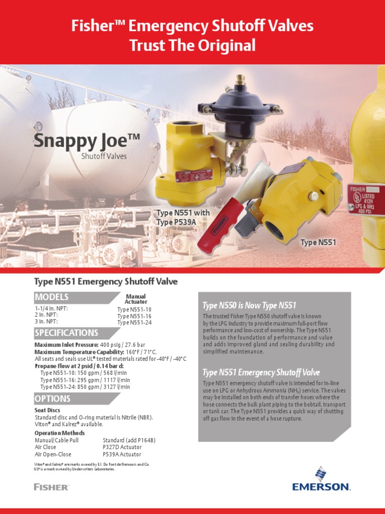 Fisher Snoppy N511 ESV | PDF | Valve | Liquefied Petroleum Gas