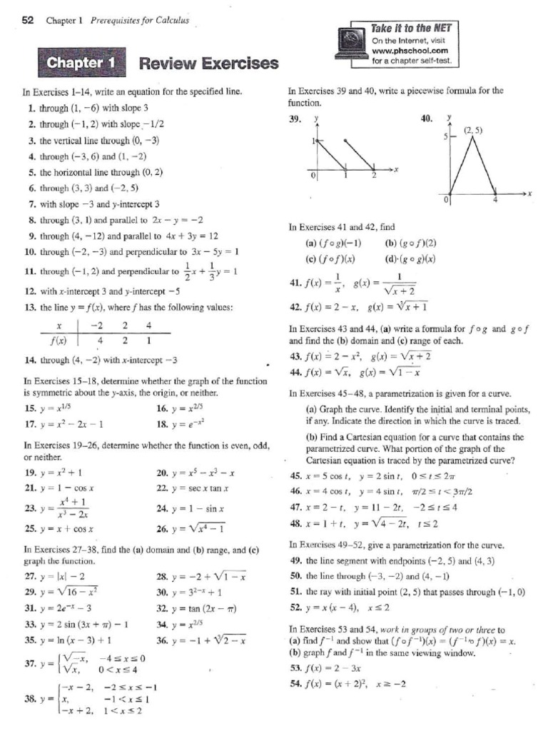 HWCalc CH 01 and 02 | Download Free PDF | Function (Mathematics) | Slope