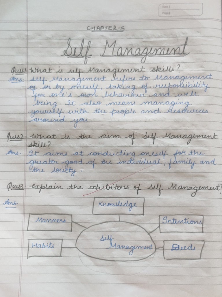 Self-Management Skills | PDF