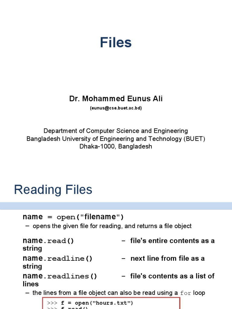 CSE100 Wk11 Files | PDF | Text File | Filename