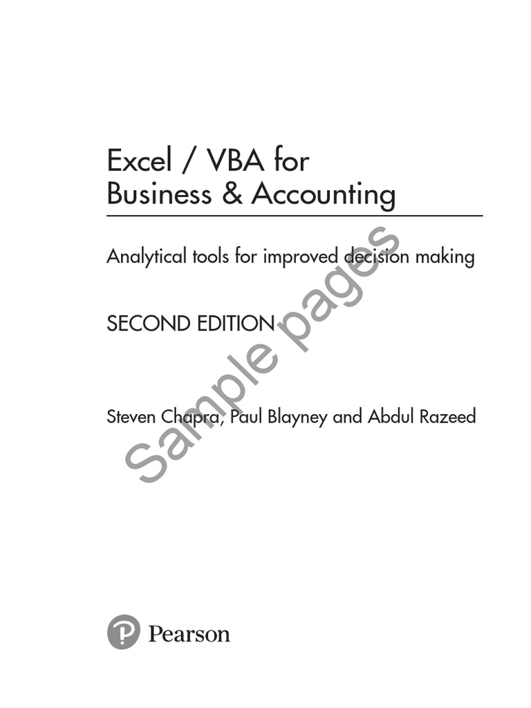 Sample Pages: Excel / VBA For Business & Accounting | Descargar gratis ...