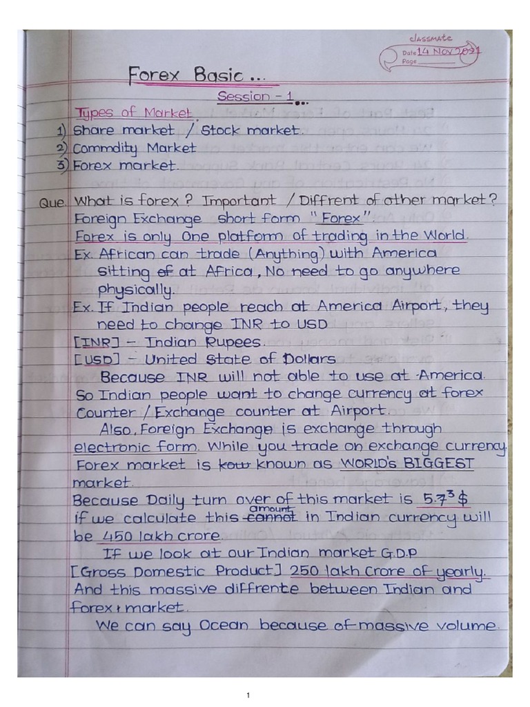 Basic Forex Notes & Que. English | PDF