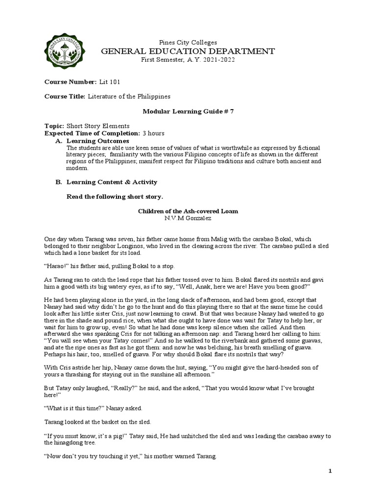 Module 7 Lit 101 | PDF