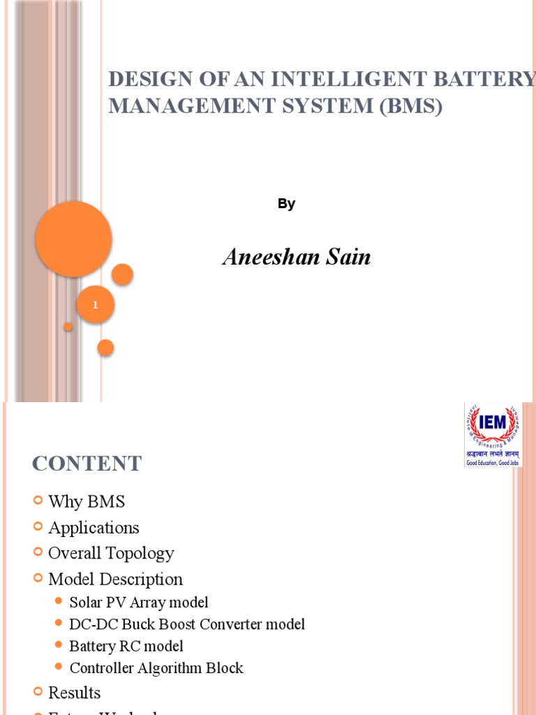 Intelligent Battery Management System | PDF | Photovoltaic System ...