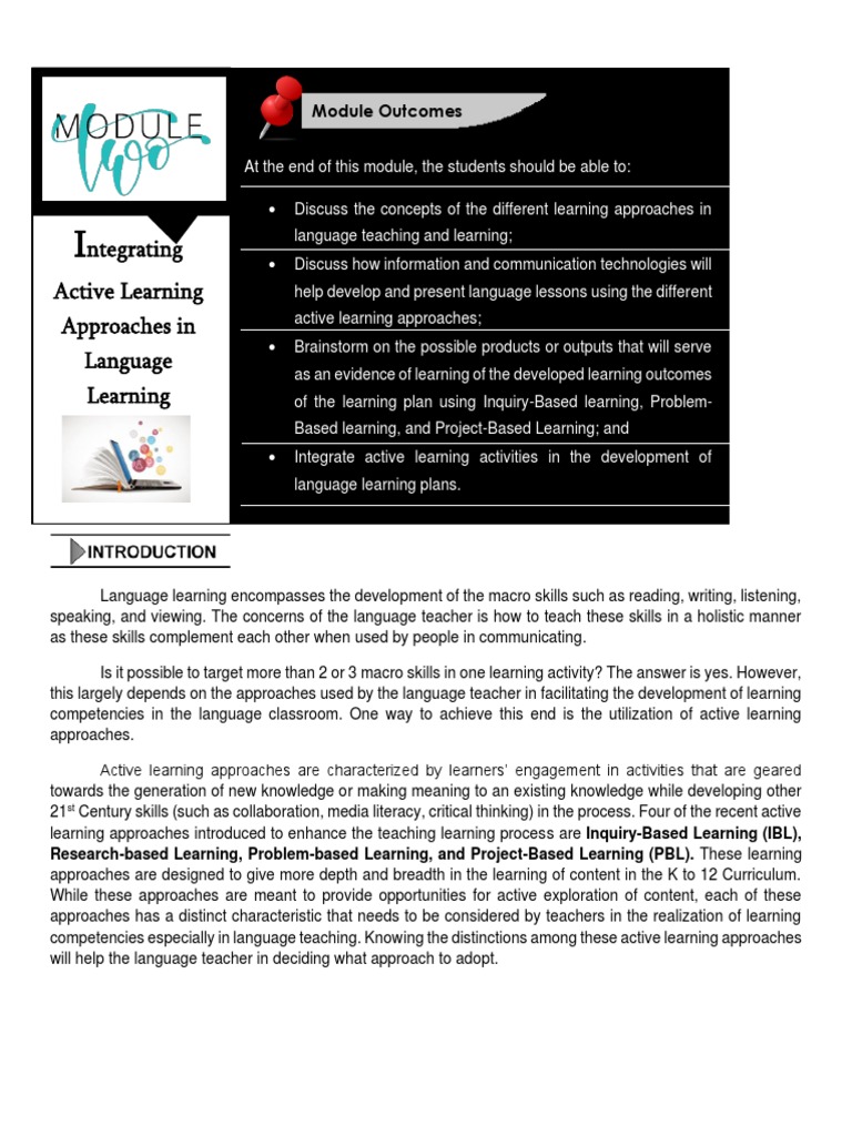 Maximizing Active Learning Approaches: Integrating Inquiry-Based Learning and Research-Based ...