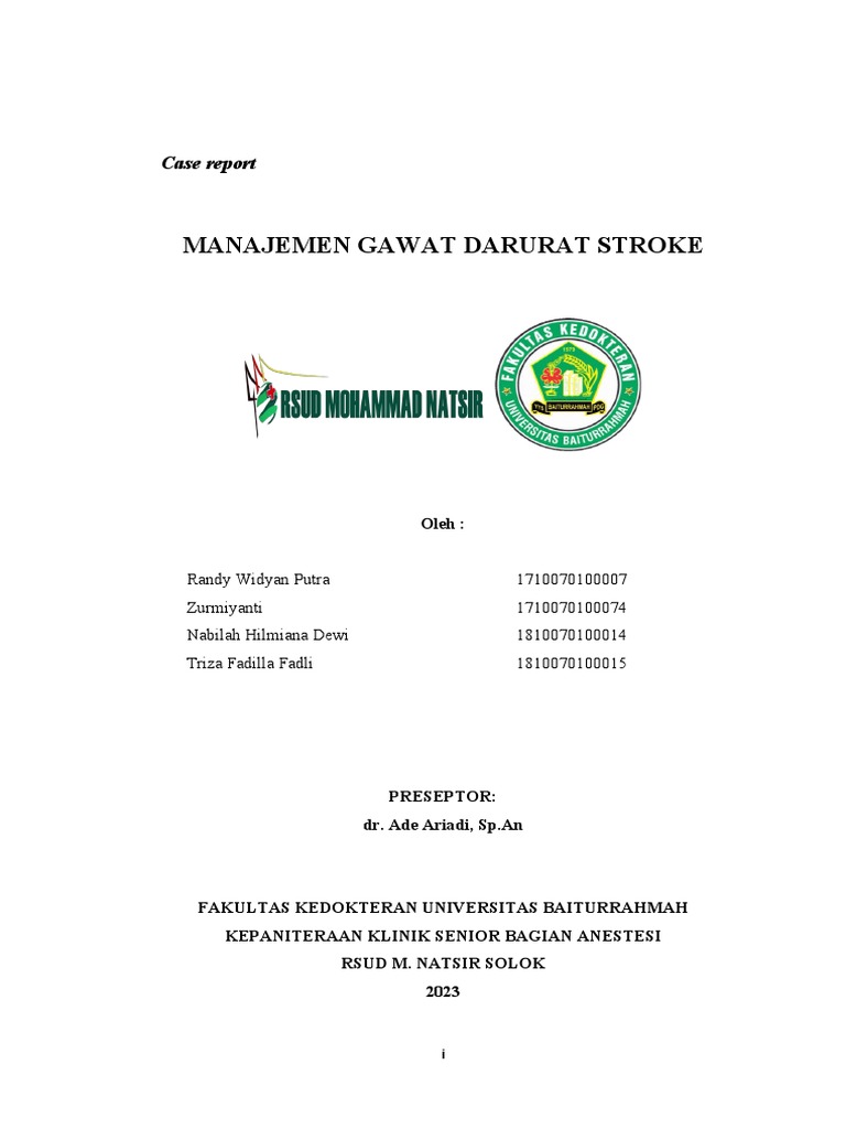 Case Report Stroke Hemoragik | PDF