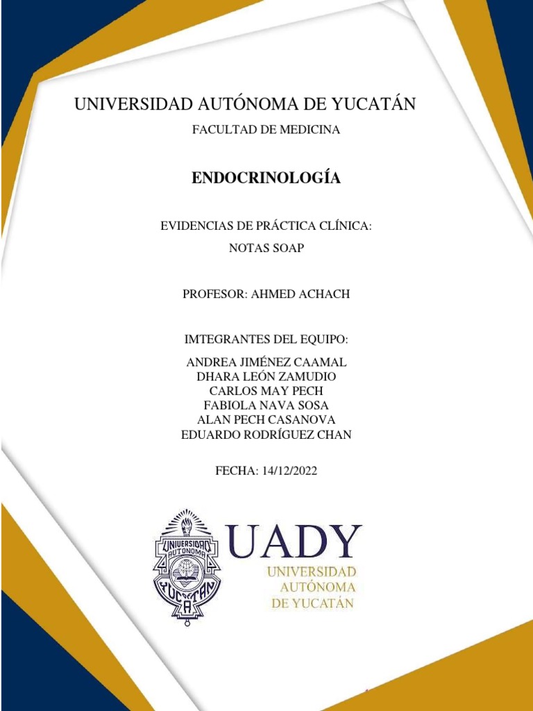 May Nava Rodriguez León Caamal Pech Nota SOAP 2 Endocrinología | PDF ...