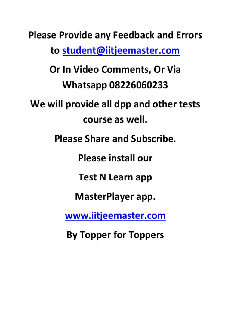 IIT JEE Master Class 11th Chemistry Study Material | PDF | Career & Growth