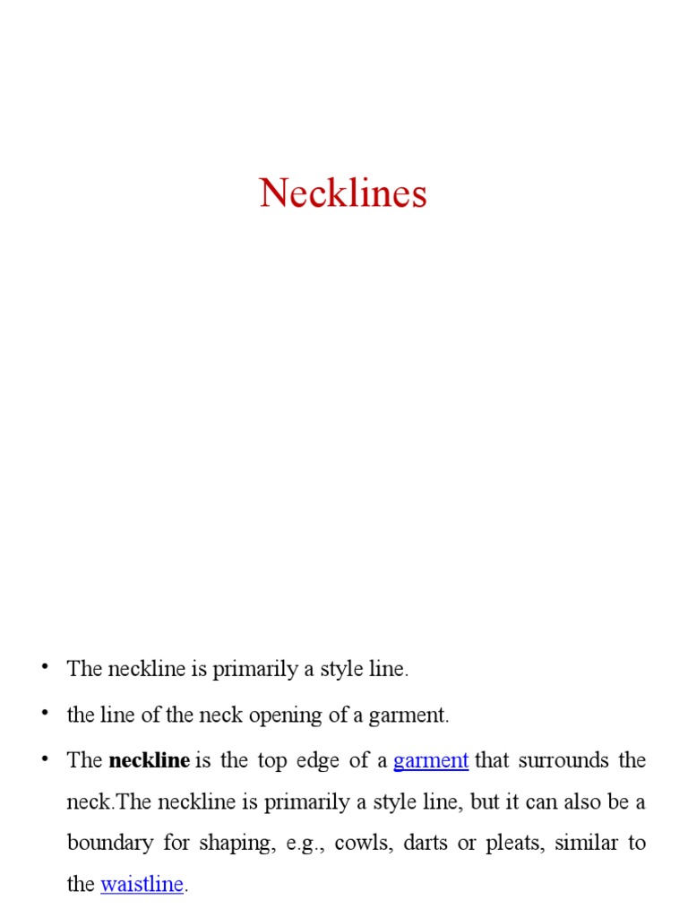 Necklines | Download Free PDF | Clothing | Softlines (Retail)