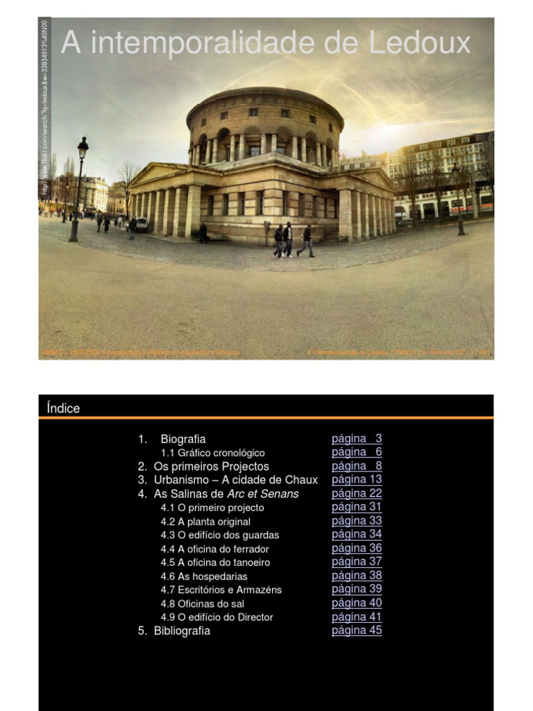 Claude Nicolas Ledoux Biografia Obras | PDF | Paris | França