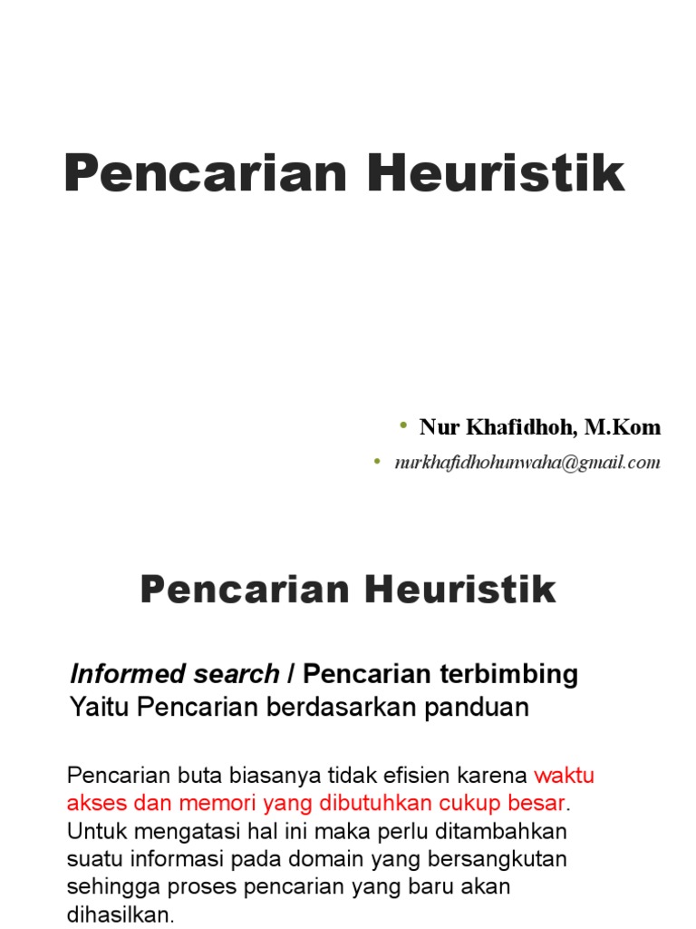 AI - 04 Pencarian Heuristik | PDF