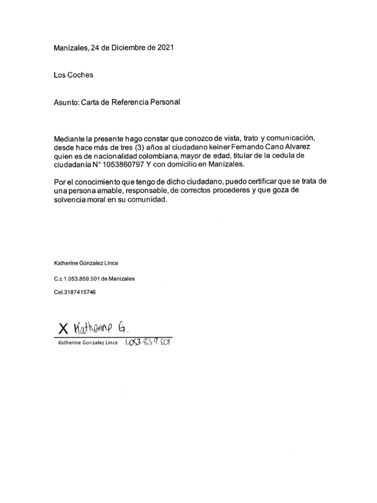 Referencia Personal | PDF