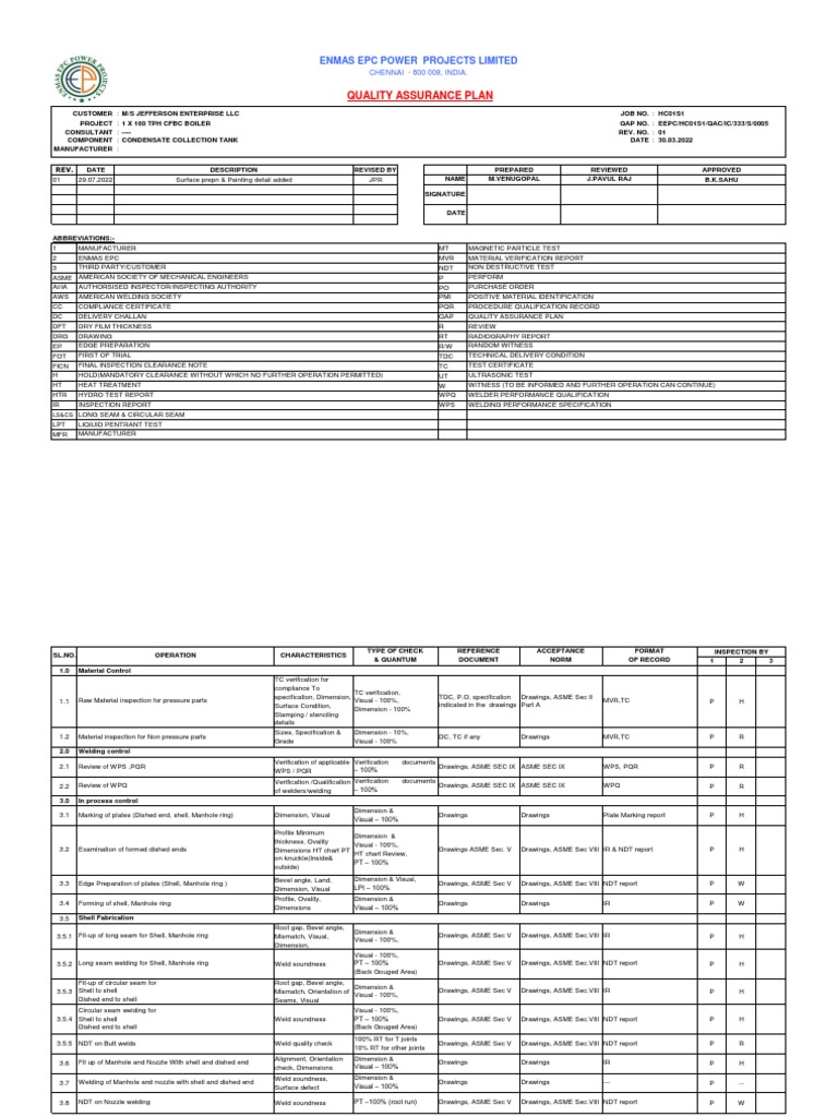 Condensate Collection Tank Qap 290722 | PDF | Nondestructive Testing ...