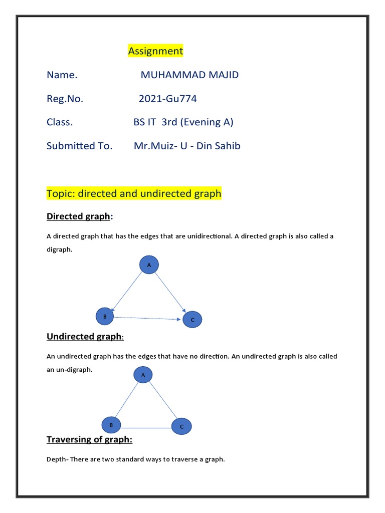 An Analysis of Directed and Undirected Graphs Through Breadth-First and Depth-First Traversal ...