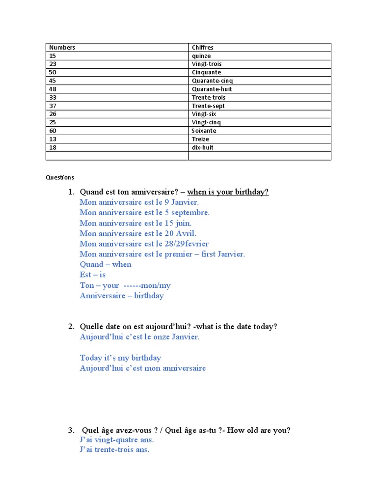 Questions and Conversation in French | PDF