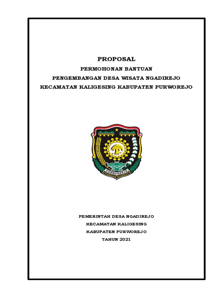 Proposal Desa Wisata Ngadirejo 2021 | PDF