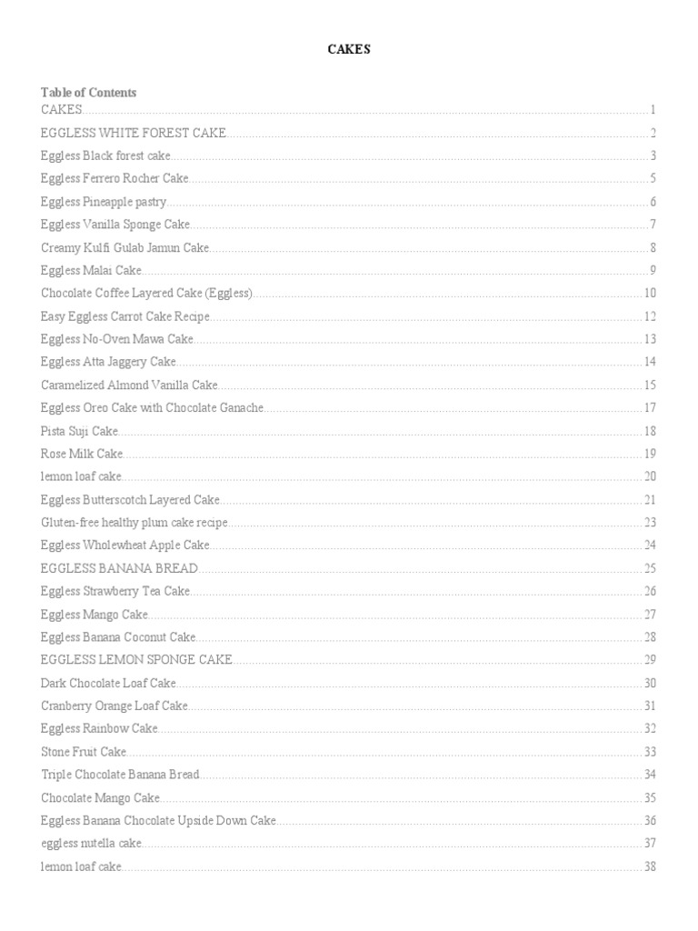 CAKES | PDF | Cakes | Chocolate