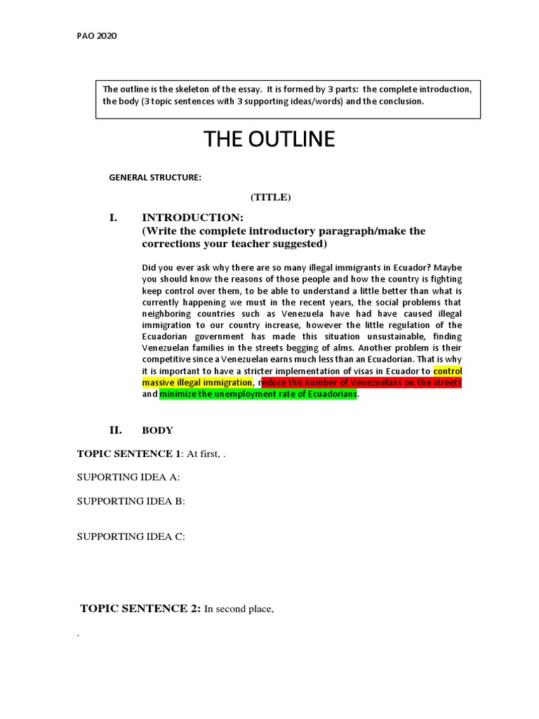 The Outline Structure and Example | PDF | Cats | Video Games