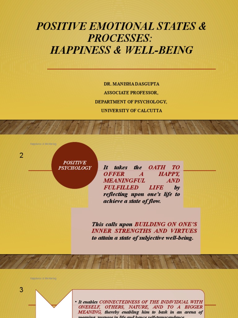 Positive Emotional States & Processes (1) - 1 | PDF | Happiness | Well ...